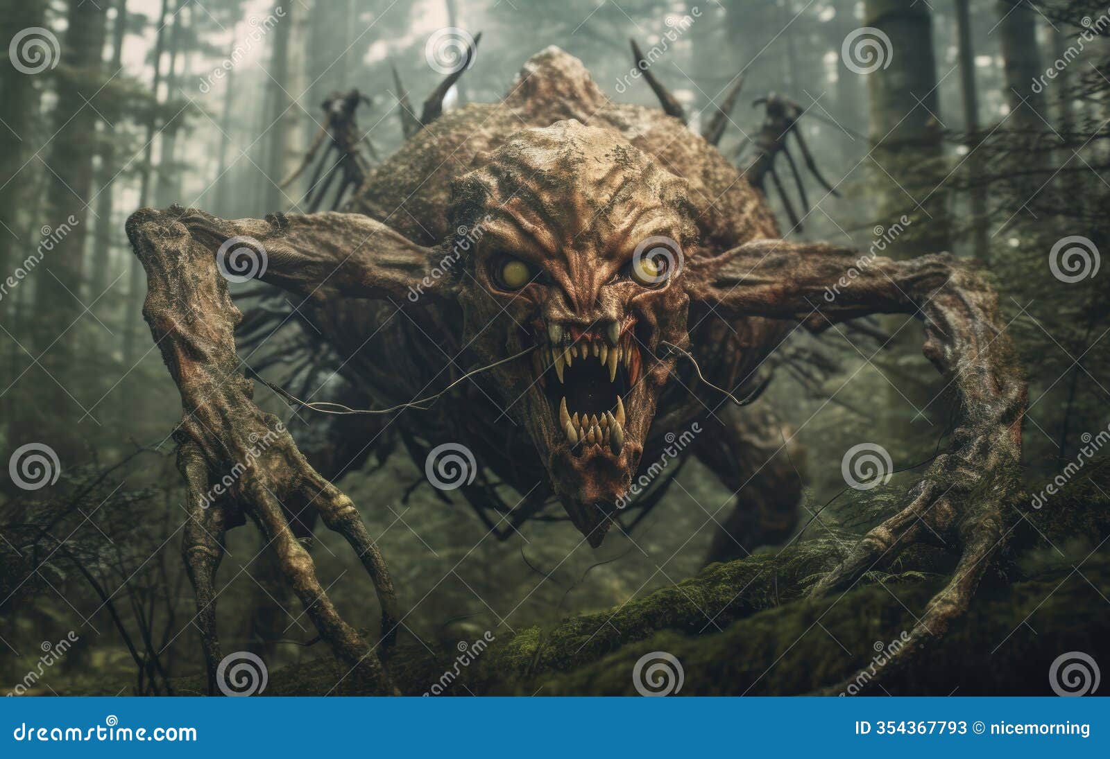 Creature from the Woods. Created by Generative Artificial Intelligence ...