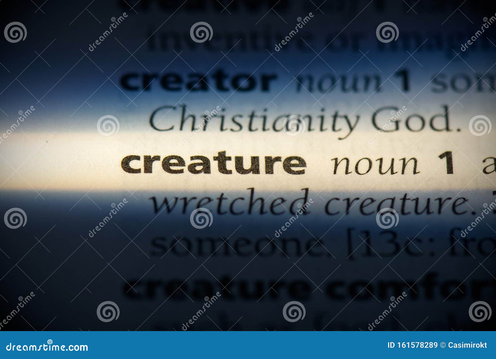 Creature stock image. Image of idea, etymology, detail - 161578289