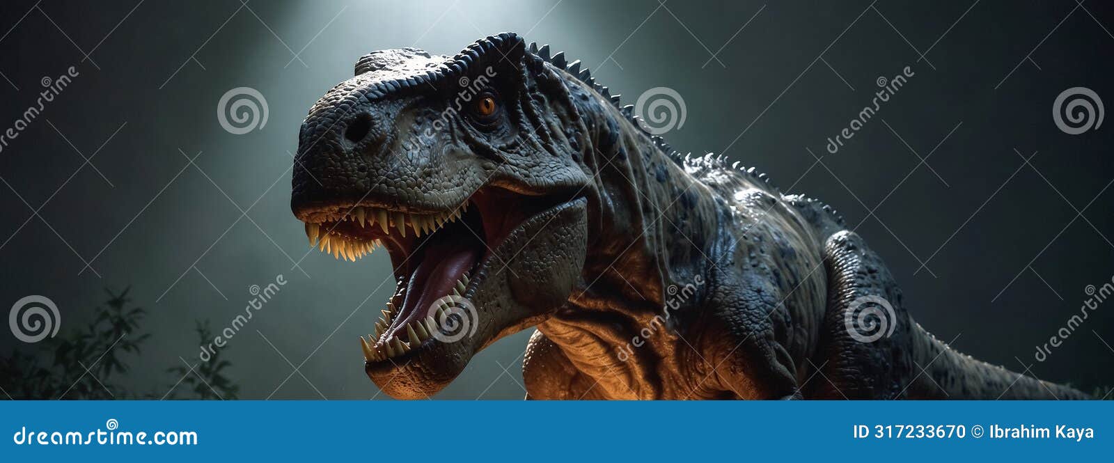 Creatures from the Prehistoric Age. a T-Rex Dinosaur in a Fantastic ...