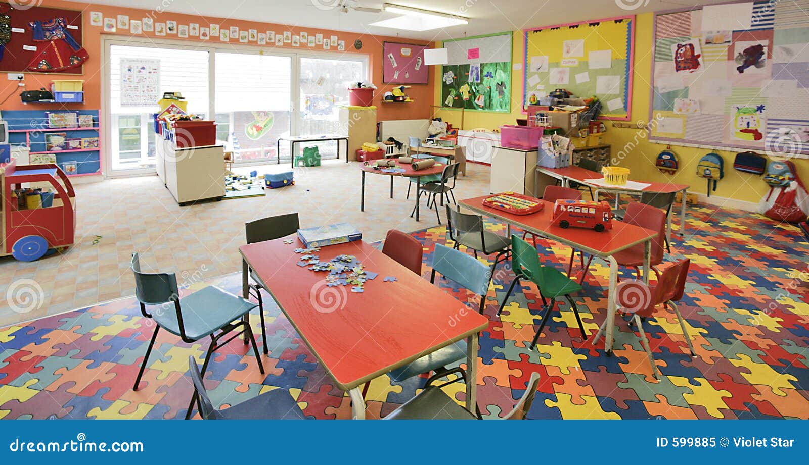 Creche play room stock image. Image of education, paintings - 599885