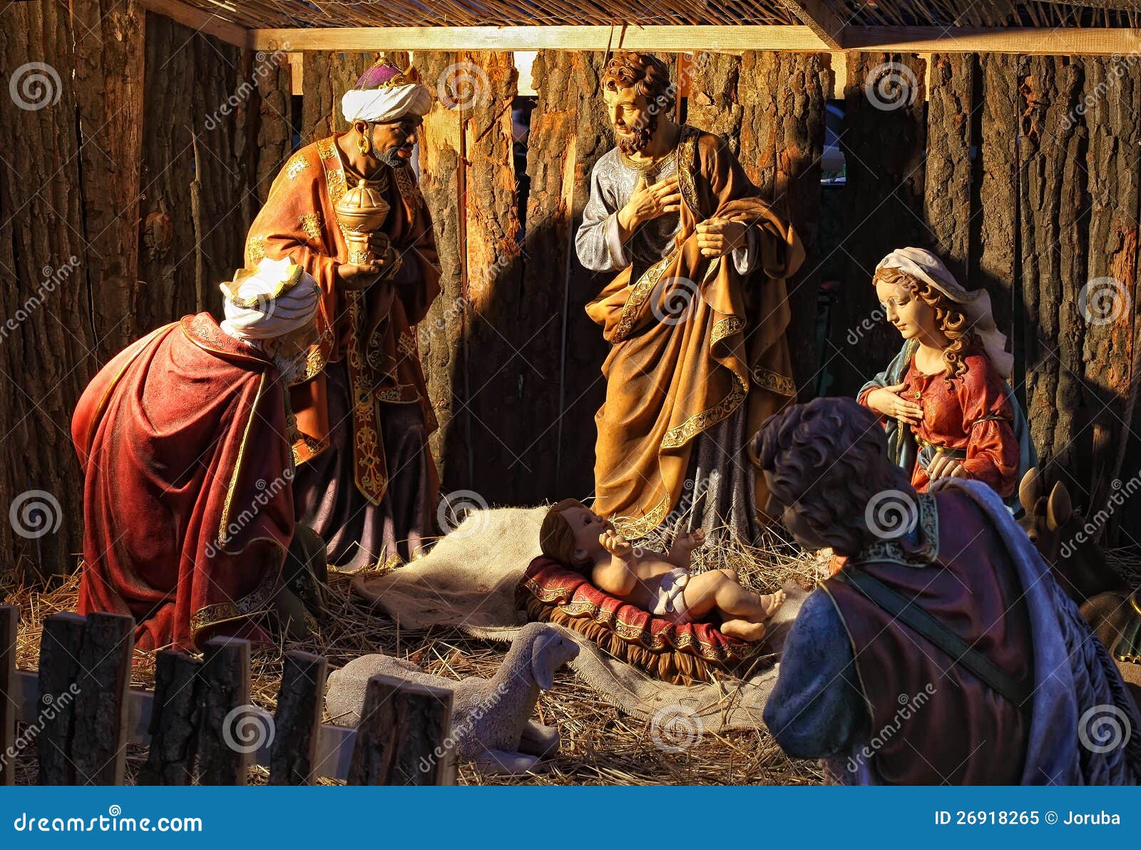 Creche scene stock image. Image of baby, maria, born - 26918265