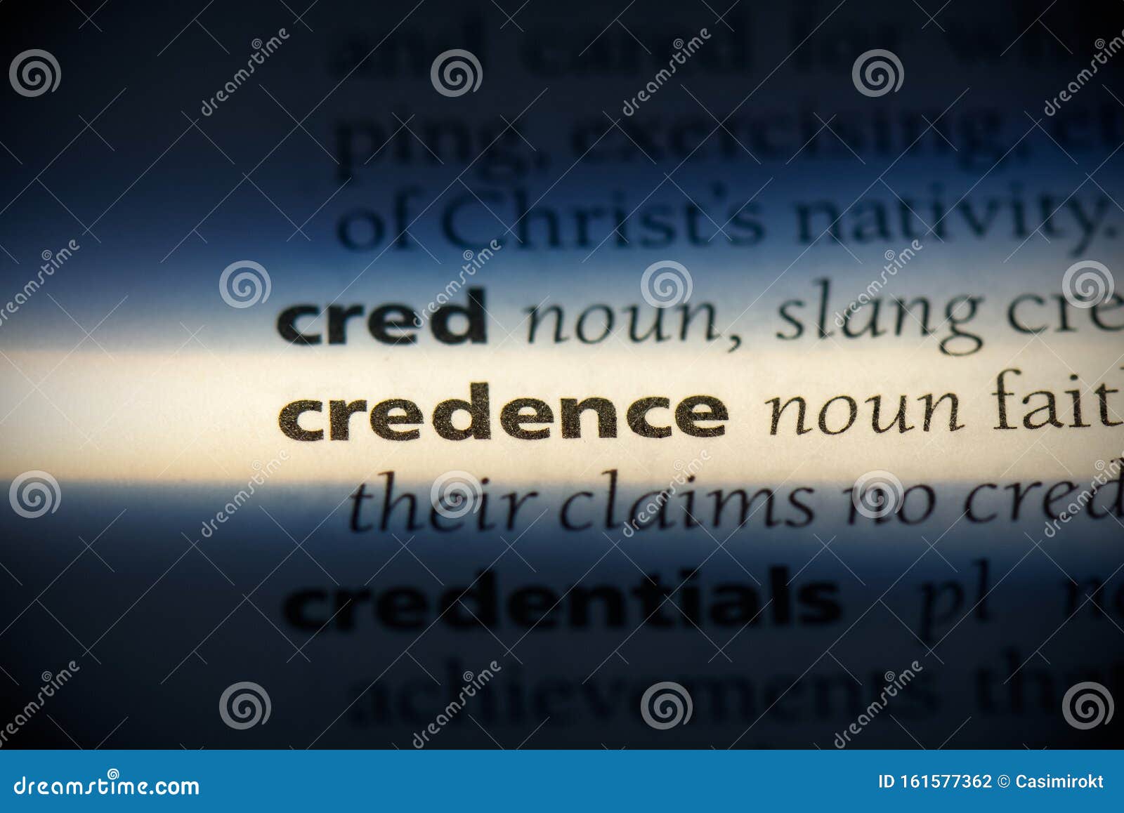 Credence stock photo. Image of language, detail, closeup - 161577362