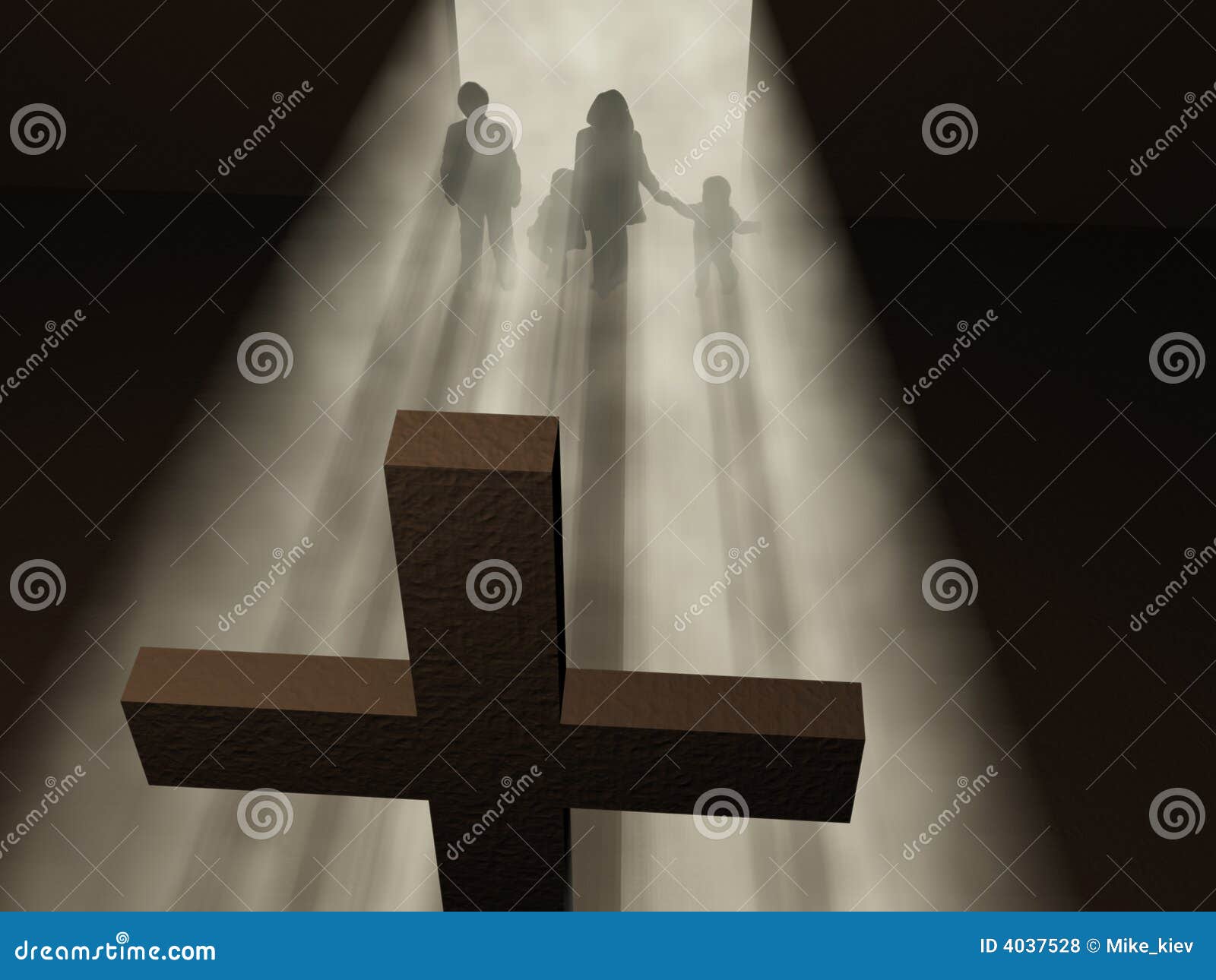 Credenti Prima Di Una Traversa Illustrazione di Stock - Illustrazione ...