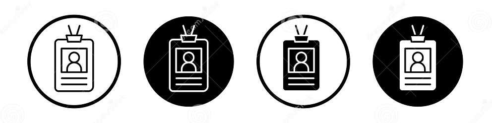 Credential Thin Line Vector Icon Set Stock Vector - Illustration of ...