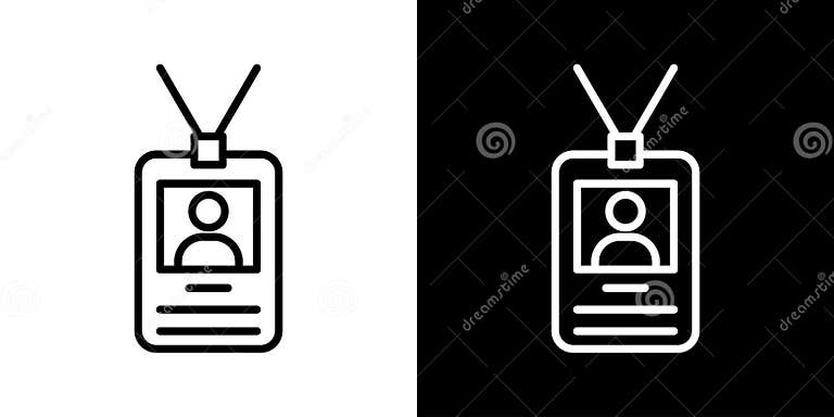 Credential Thin Line Vector Icon Set Stock Vector - Illustration of ...