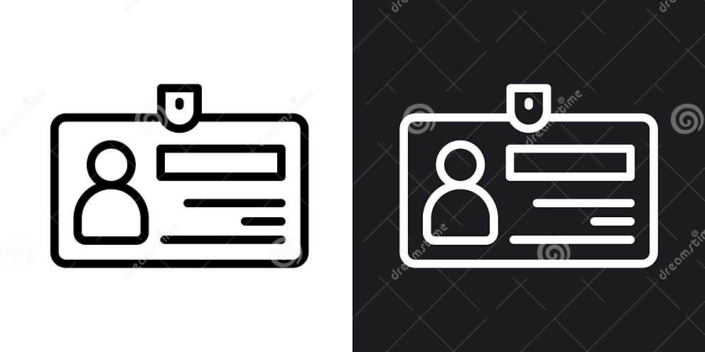 Credential Thin Line Vector Icon Set Stock Vector - Illustration of ...