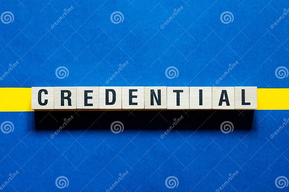 Credential Word Concept on Cubes Stock Photo - Image of food, licensed ...