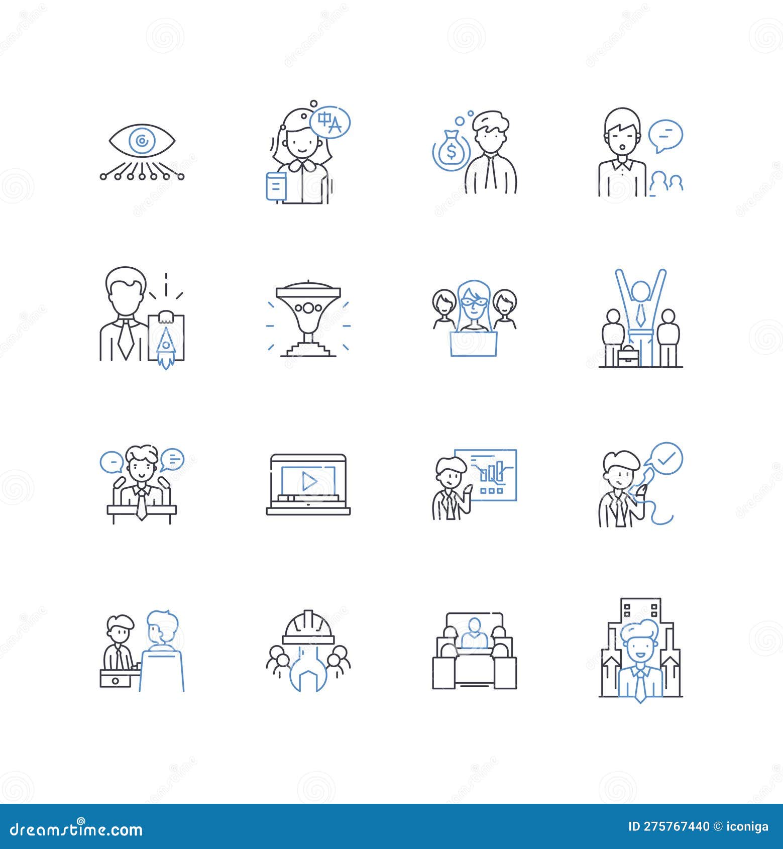 Credentials Line Icons Collection. Certification, Diploma ...