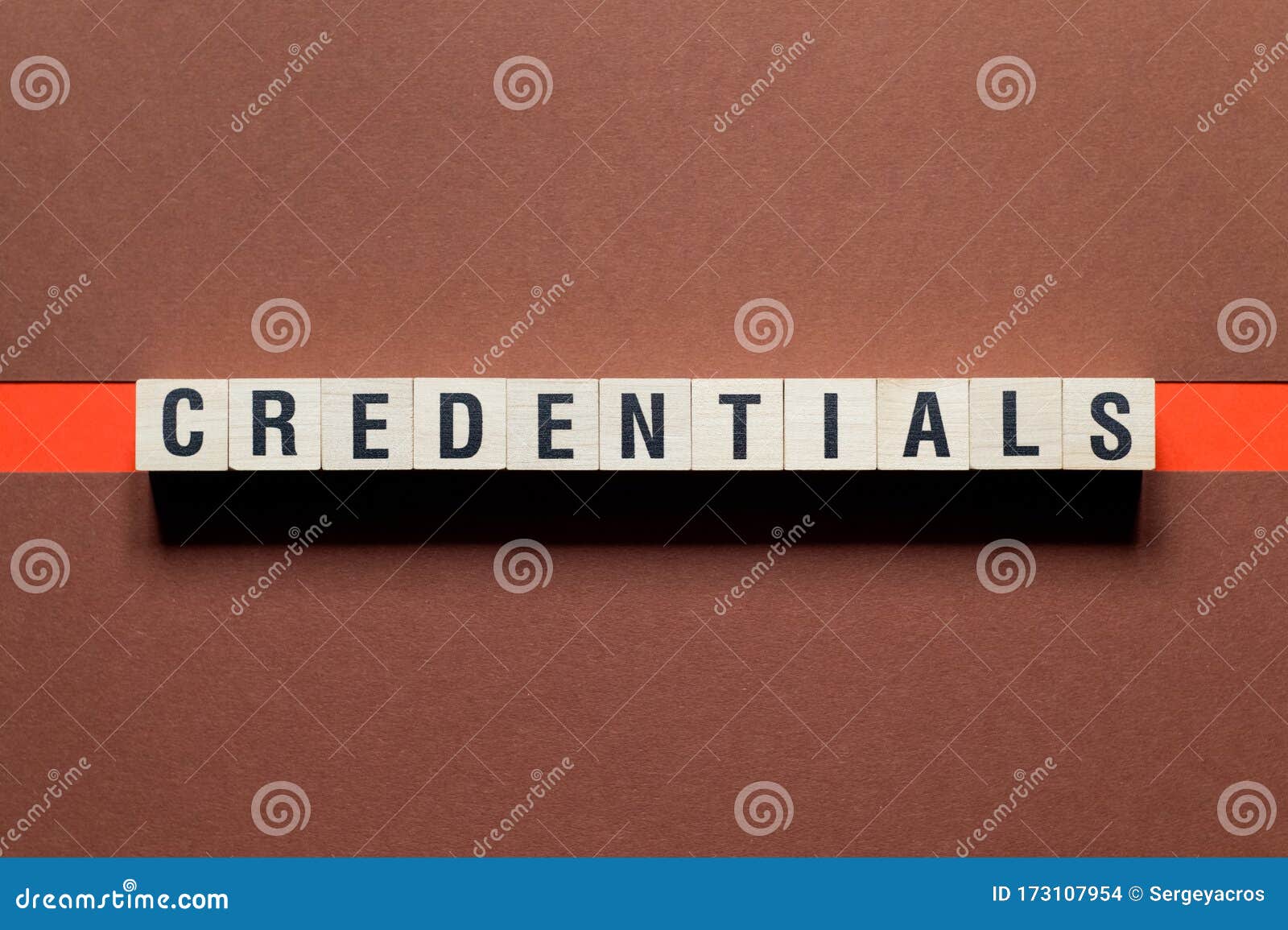 Credentials Word Concept on Cubes Stock Photo - Image of blocks, child ...