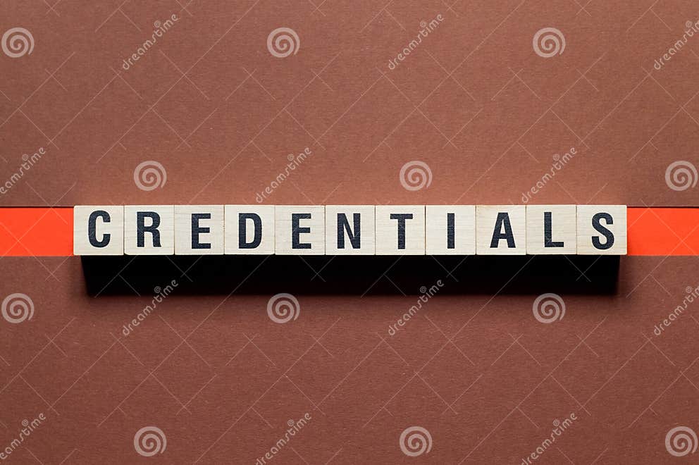 Credentials Word Concept on Cubes Stock Photo - Image of blocks, child ...