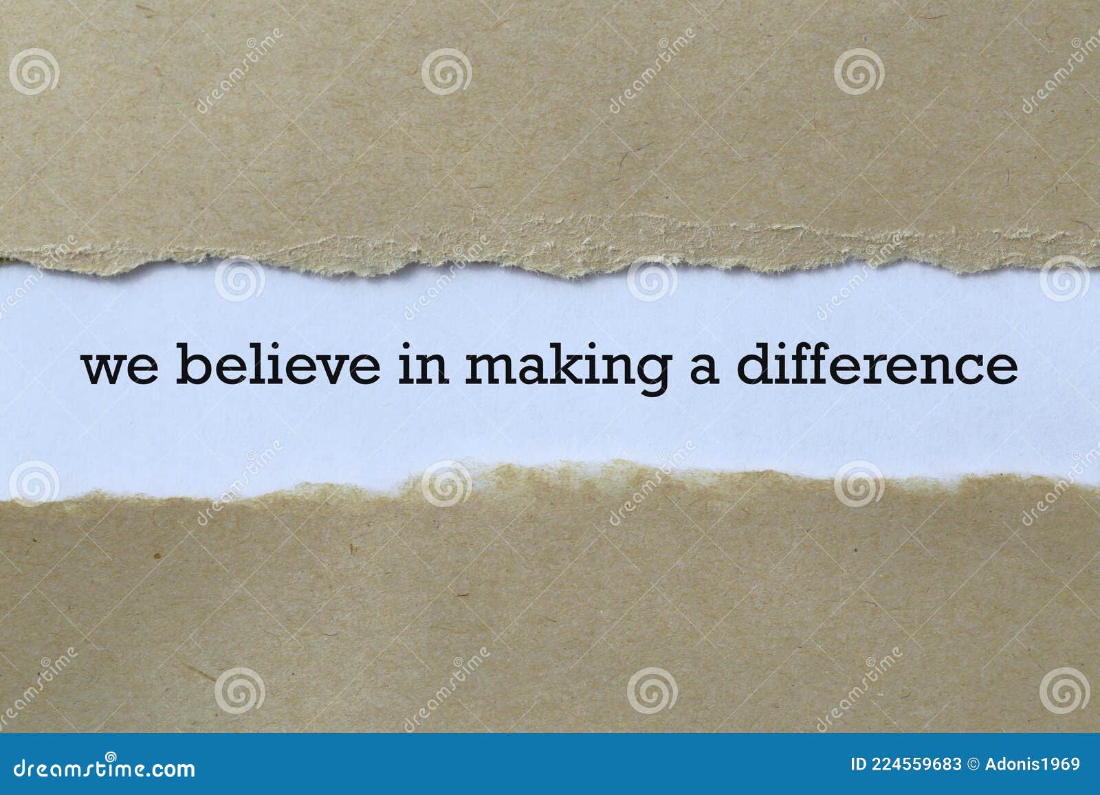 Crediamo Di Fare La Differenza Sulla Carta Immagine Stock - Immagine di ...