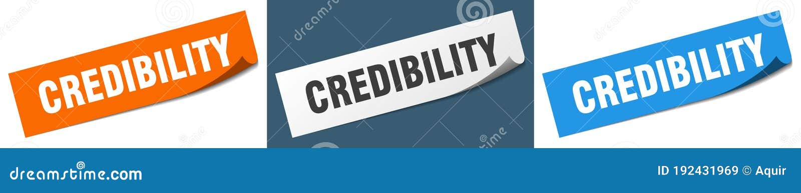 Credibility Banner. Credibility Speech Bubble Label Set. Stock Vector ...