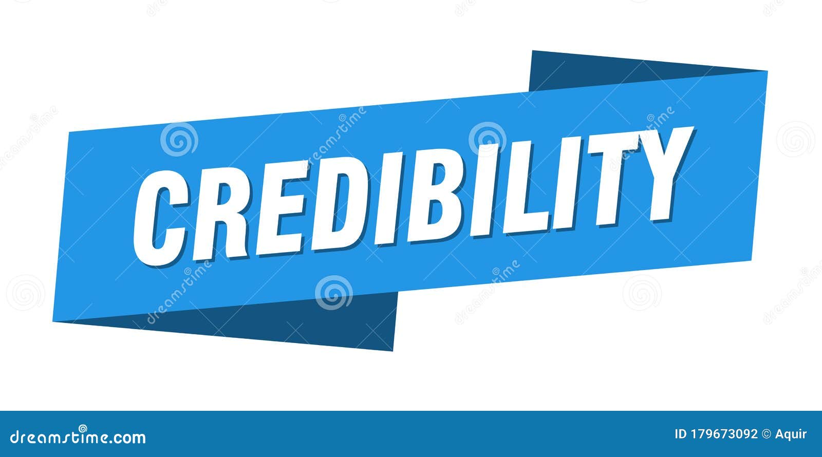 Credibility Banner Template. Credibility Ribbon Label Stock Vector ...