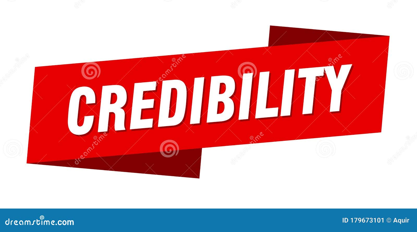 Credibility Banner Template. Credibility Ribbon Label Stock Vector ...