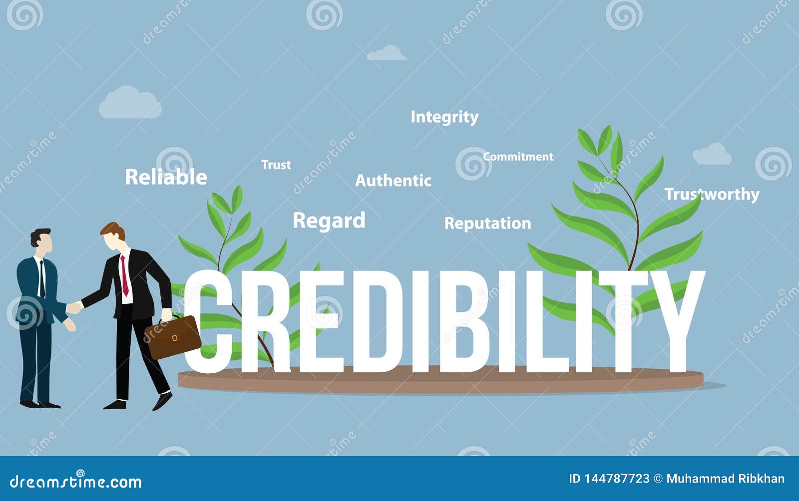 Credibility Business Personal Concept with Big Text and Some Thing ...