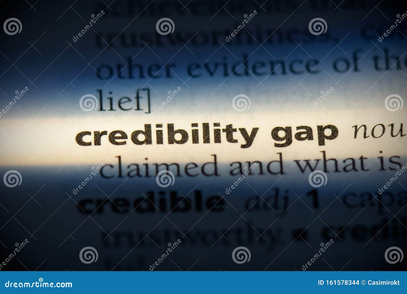 Credibility gap stock photo. Image of linguistic, idea - 161578344