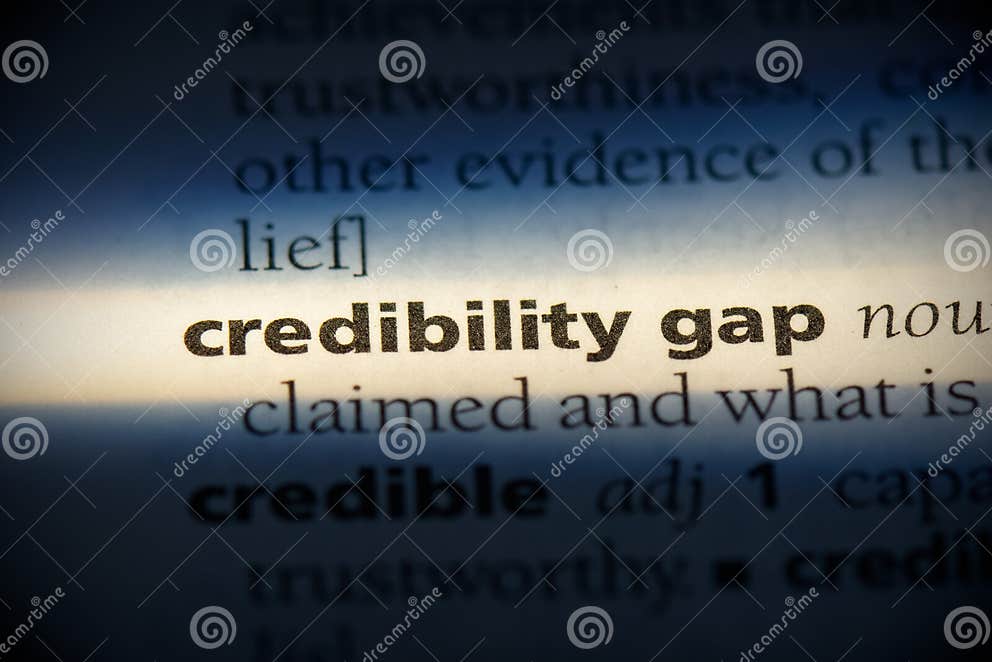 Credibility gap stock photo. Image of linguistic, idea - 161578344