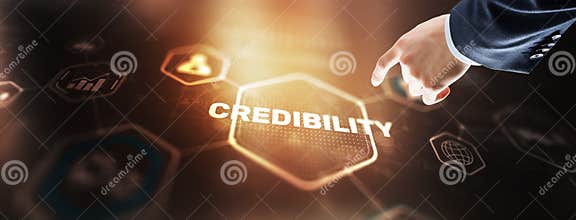 Credibility Improvement Concept. Multiple Exposure Virtual Screen Stock ...
