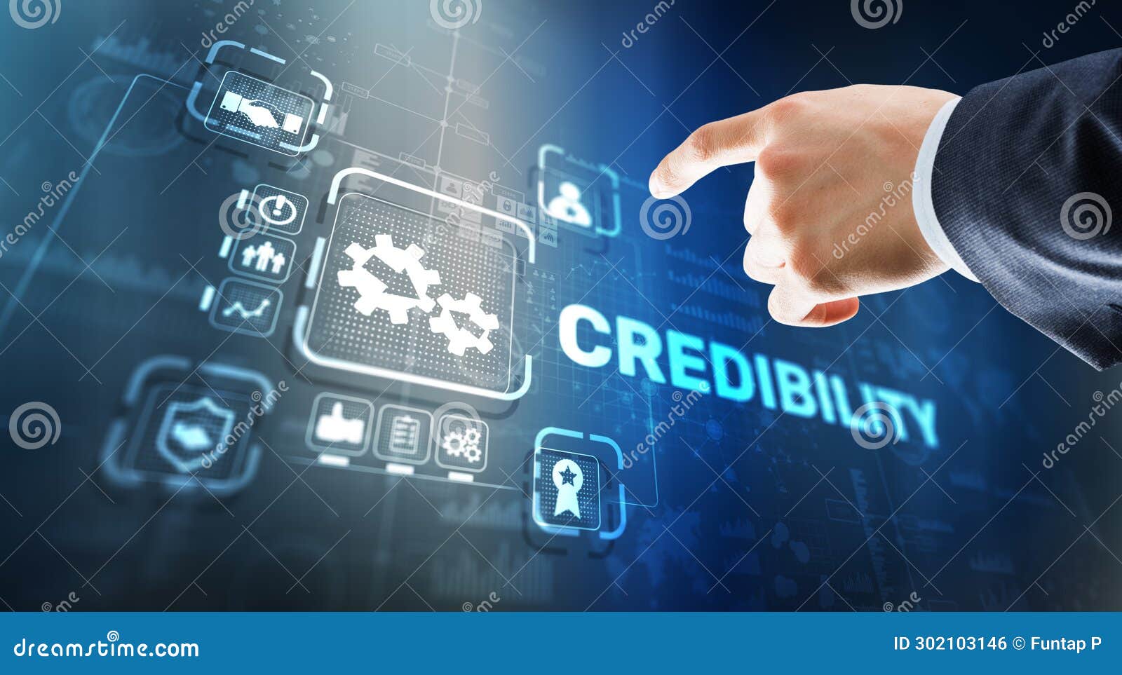 Credibility Improvement. Modern Business Solution Concept Stock Photo ...