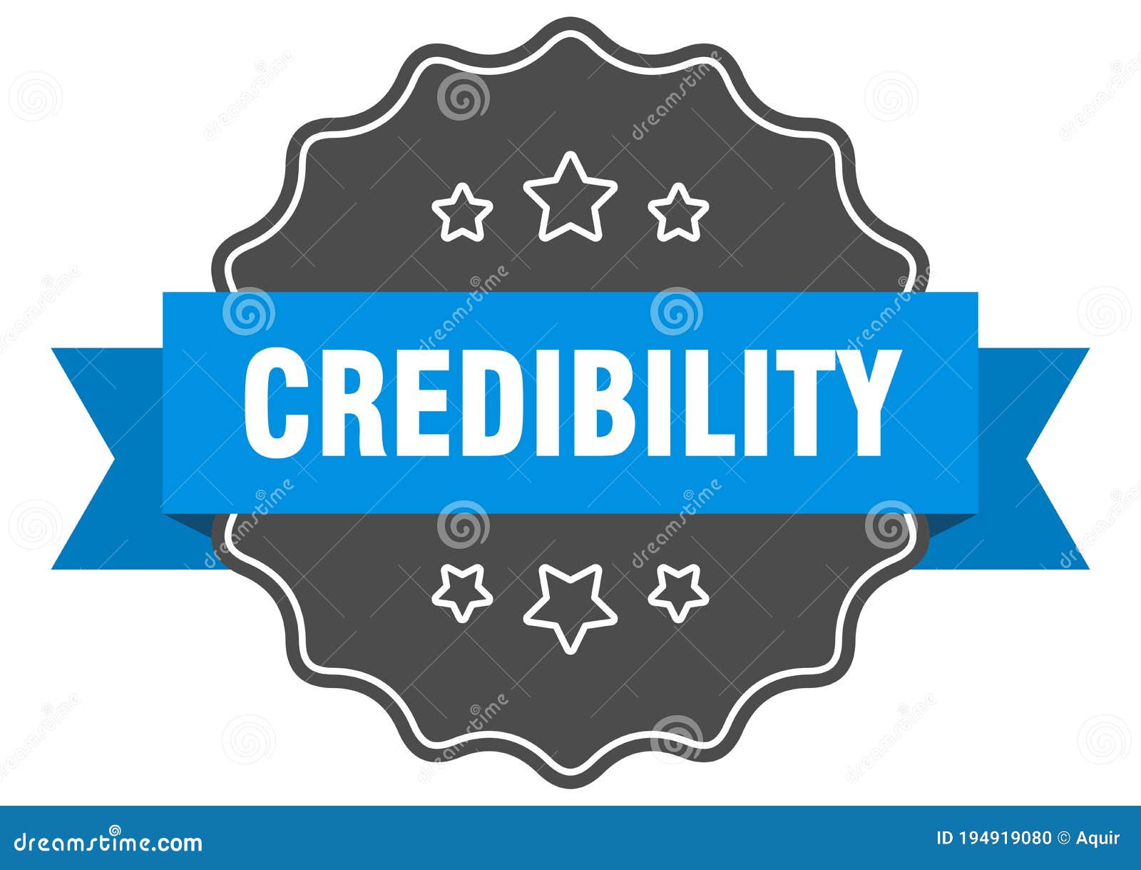 Credibility Badge Vector Illustration, Credibility Stamp ...