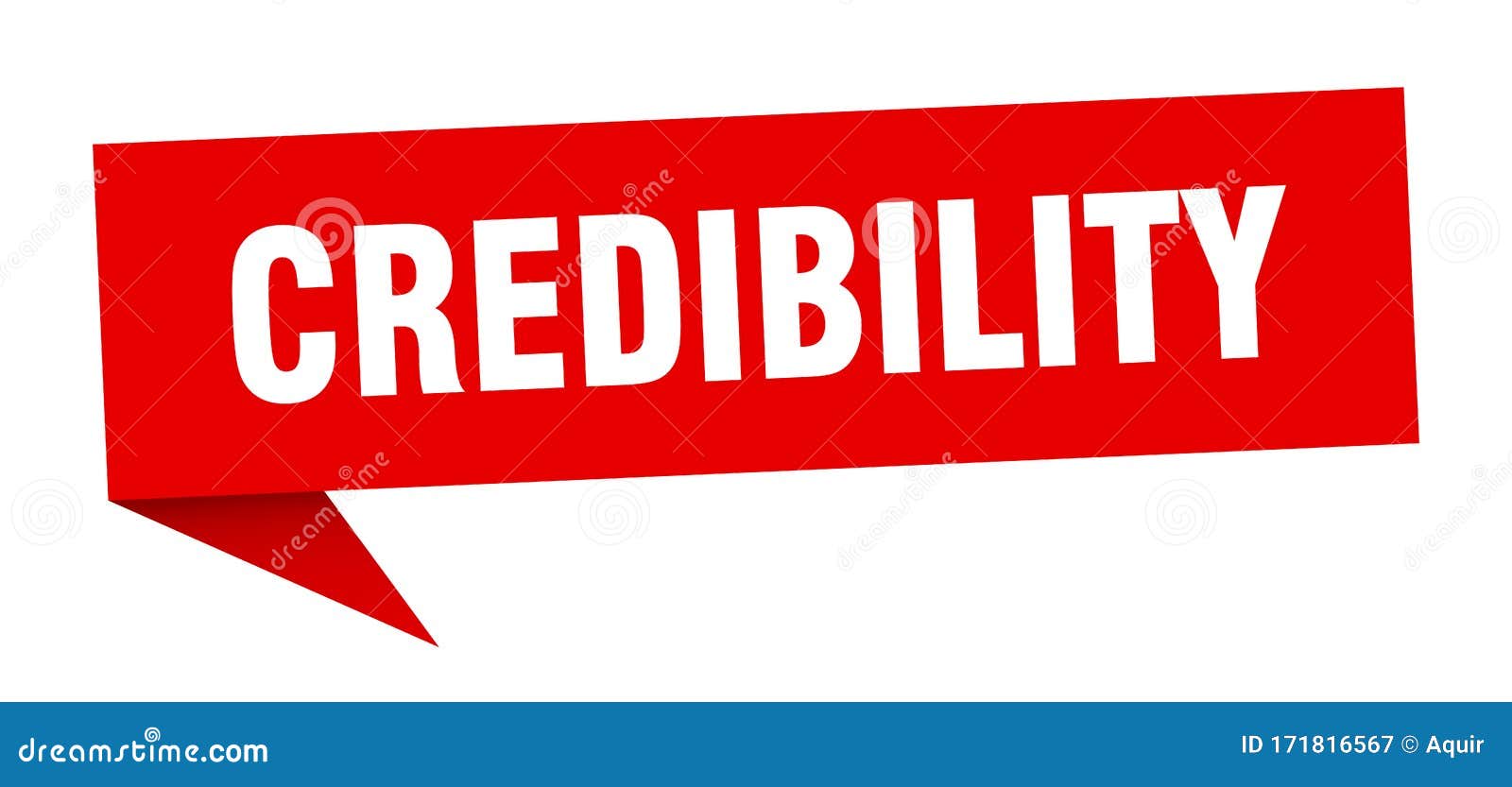 Credibility Speech Bubble. Credibility Ribbon Sign Stock Vector ...