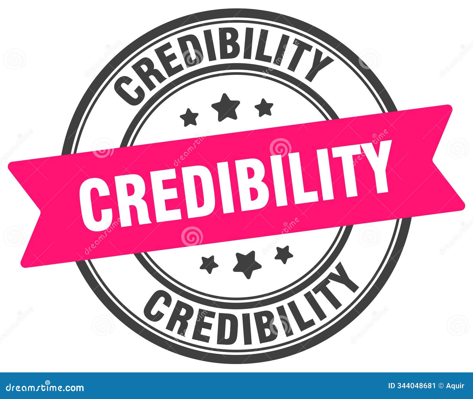 Credibility Stamp. Credibility Label on Transparent Background. Round ...