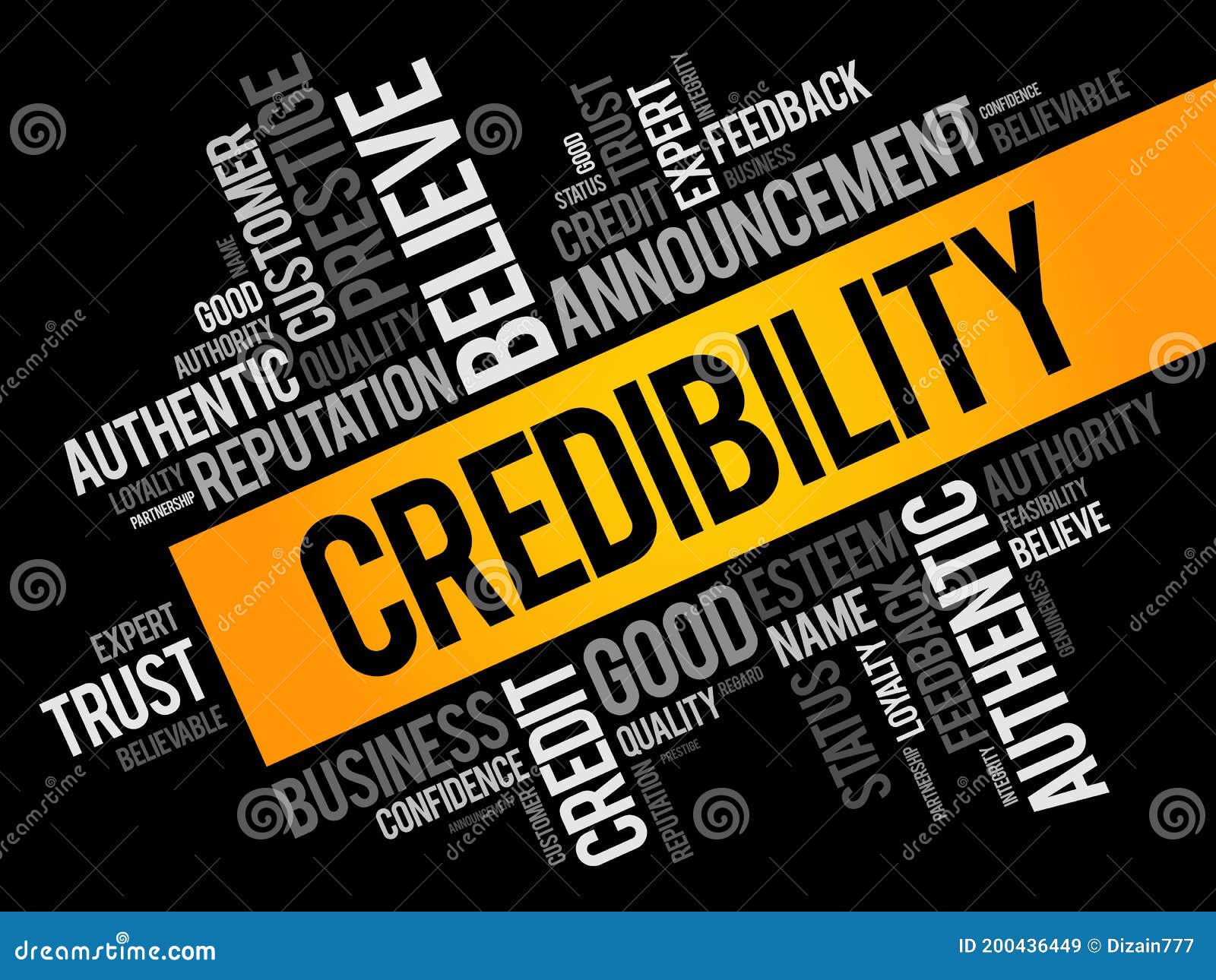 Credibility Word Cloud Collage Royalty-Free Stock Photography ...
