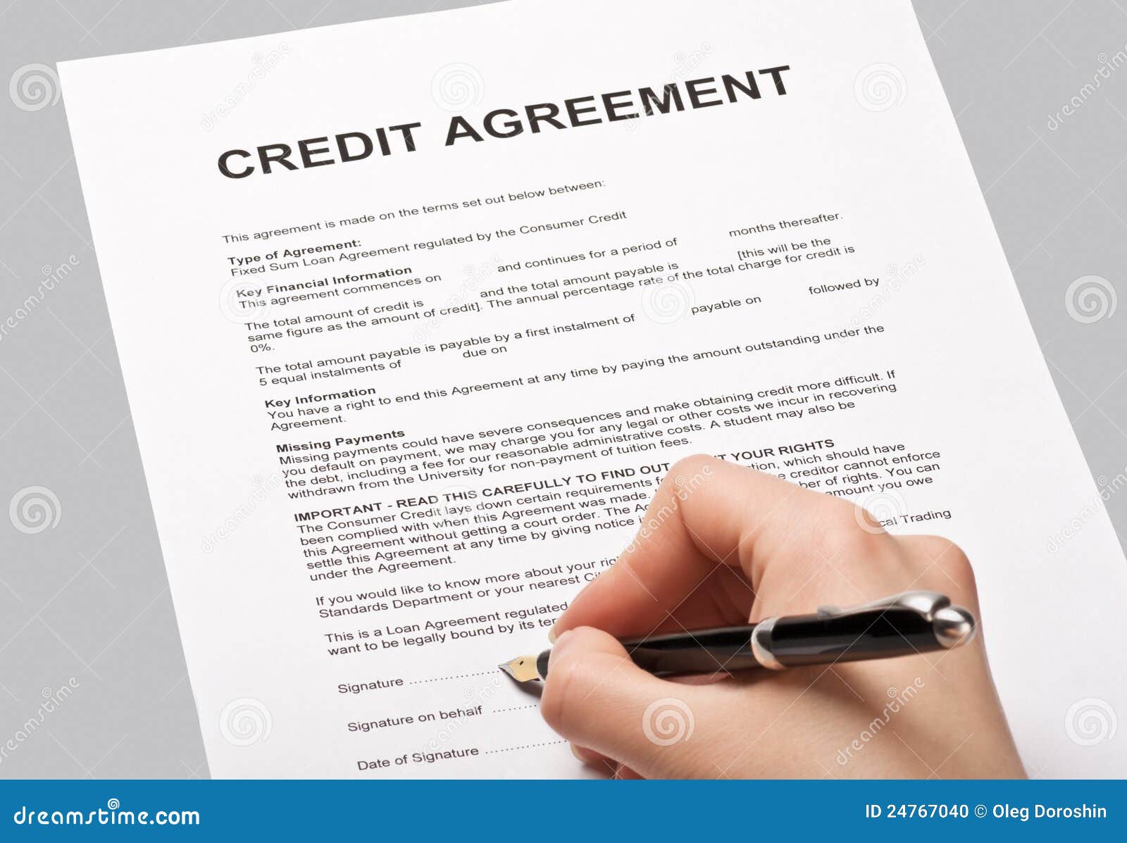 Credit agreement stock photo. Image of banking, macro - 24767040