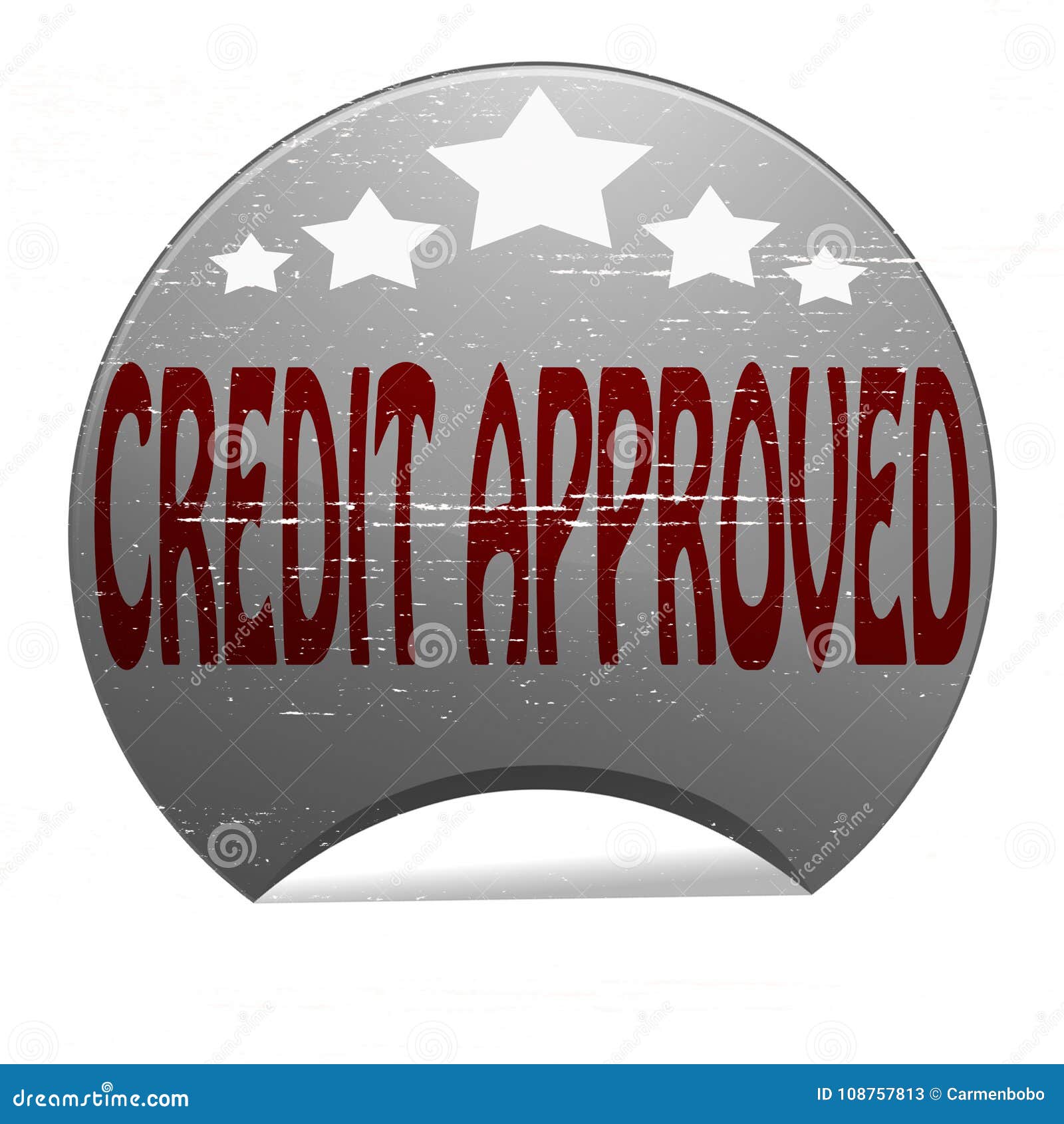 Credit approved stock illustration. Illustration of credit - 108757813