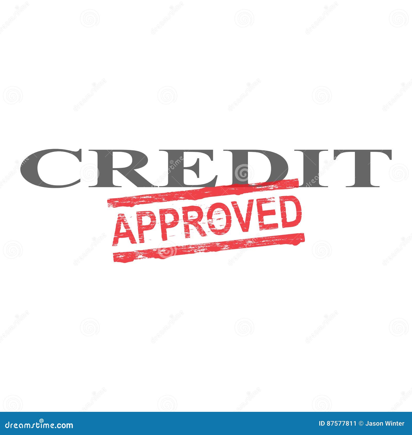 Credit Approved Word Stamp stock vector. Illustration of acceptance ...