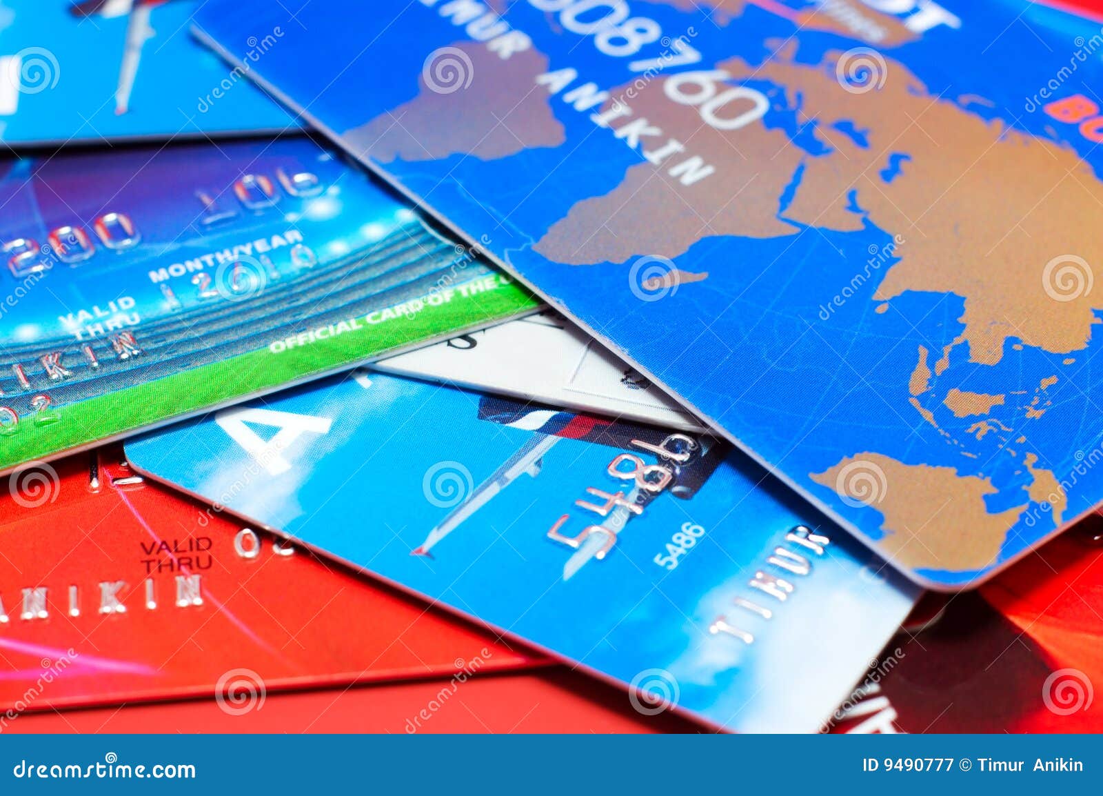 Credit bank cards pack stock image. Image of machine, blue - 9490777