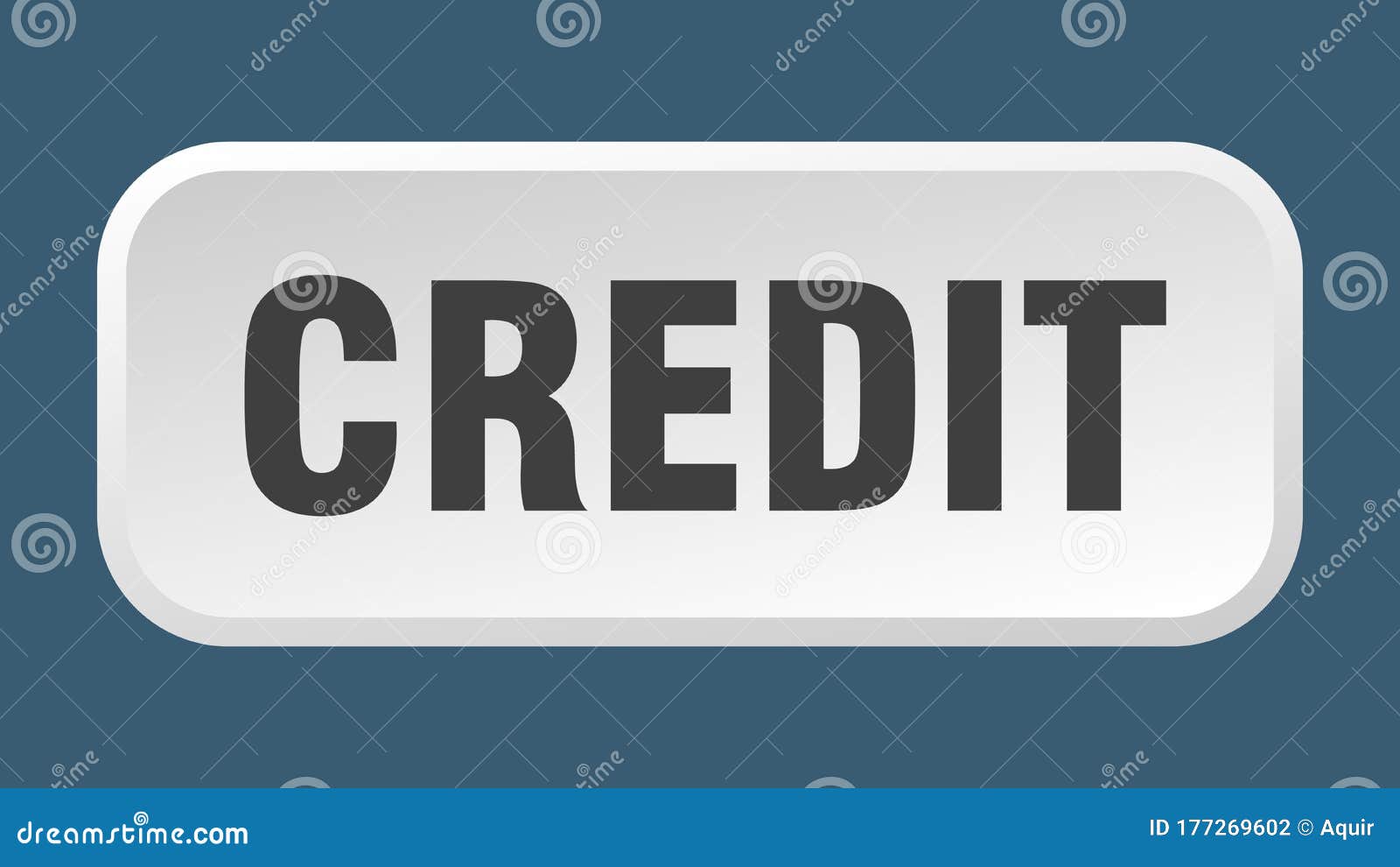 Credit Button. Credit Square 3d Push Button Stock Vector - Illustration ...