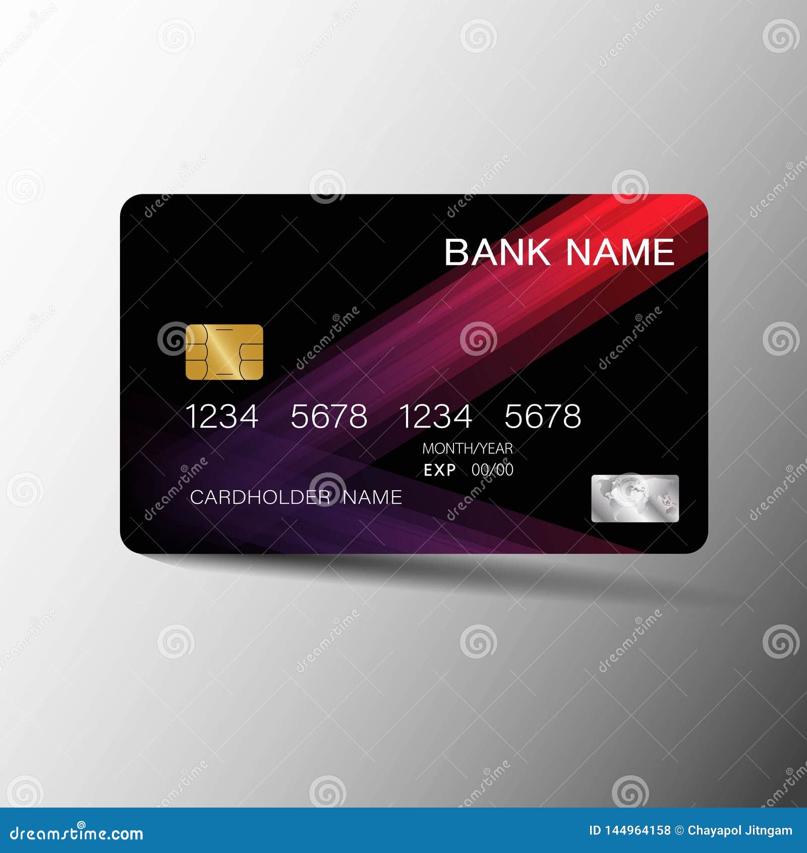Modern Credit Card Template Design. with Inspiration from Abstract ...