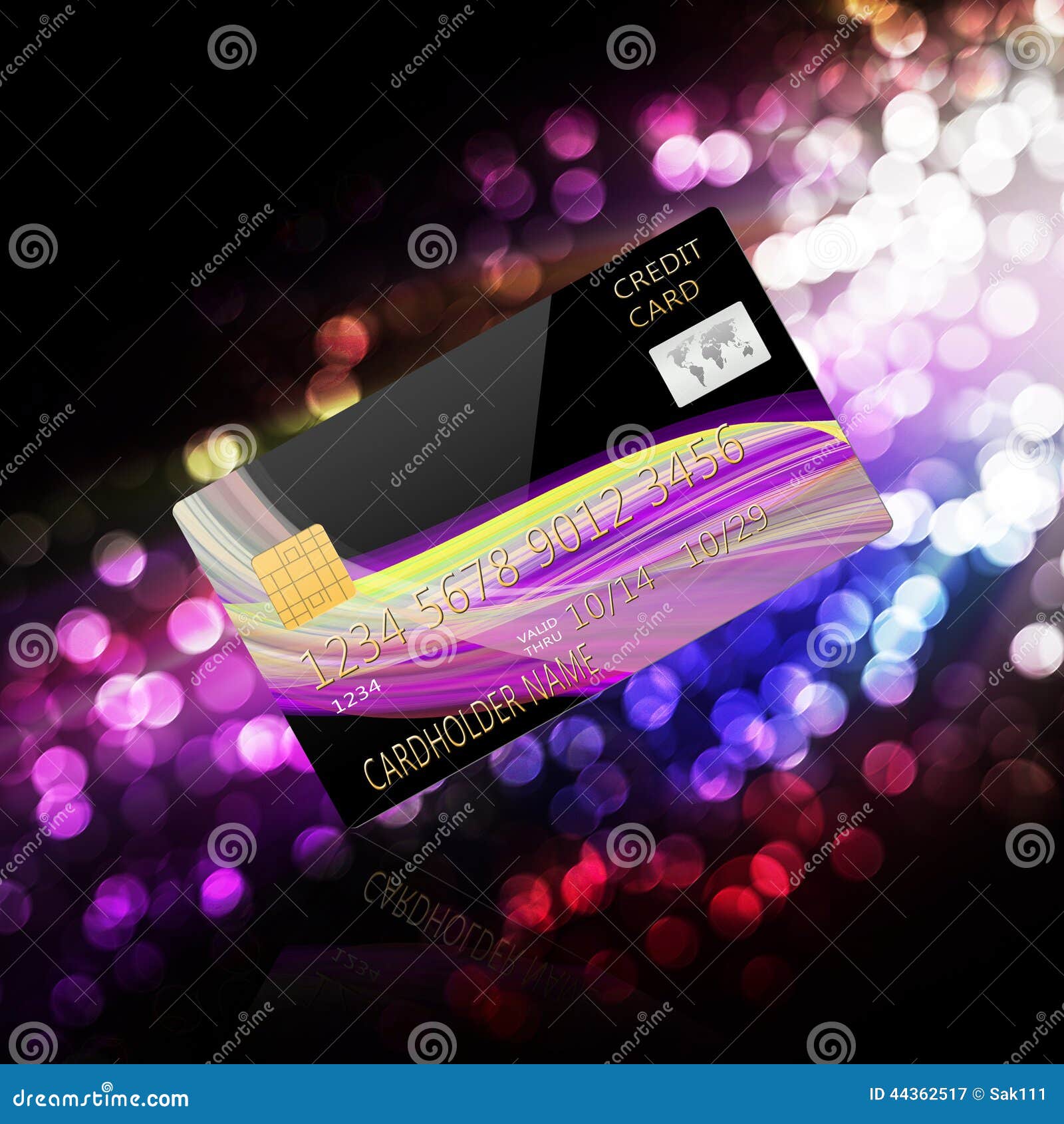Credit Card on Abstract Background Stock Illustration - Illustration of ...