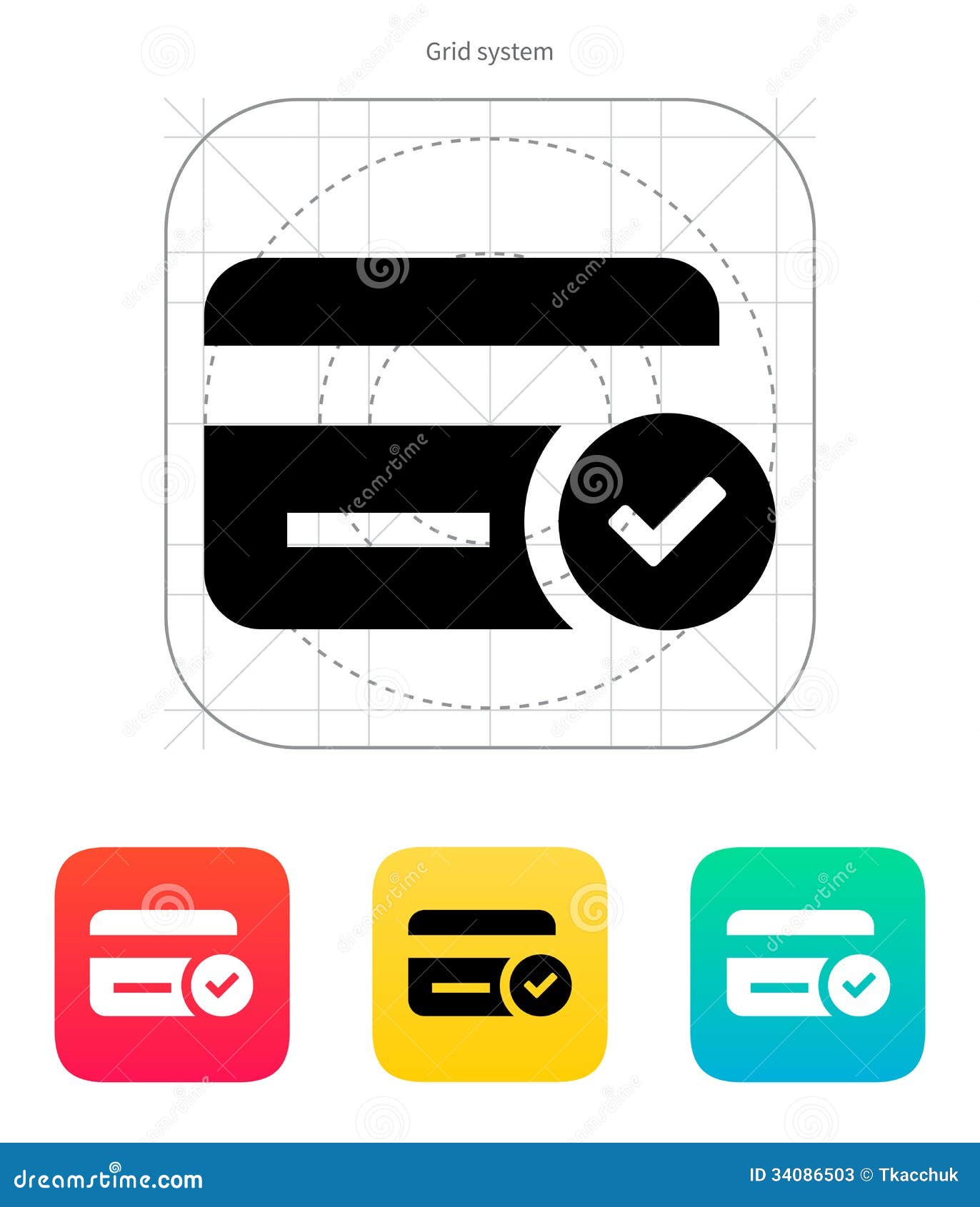 Credit card access icon. stock vector. Illustration of finance - 34086503