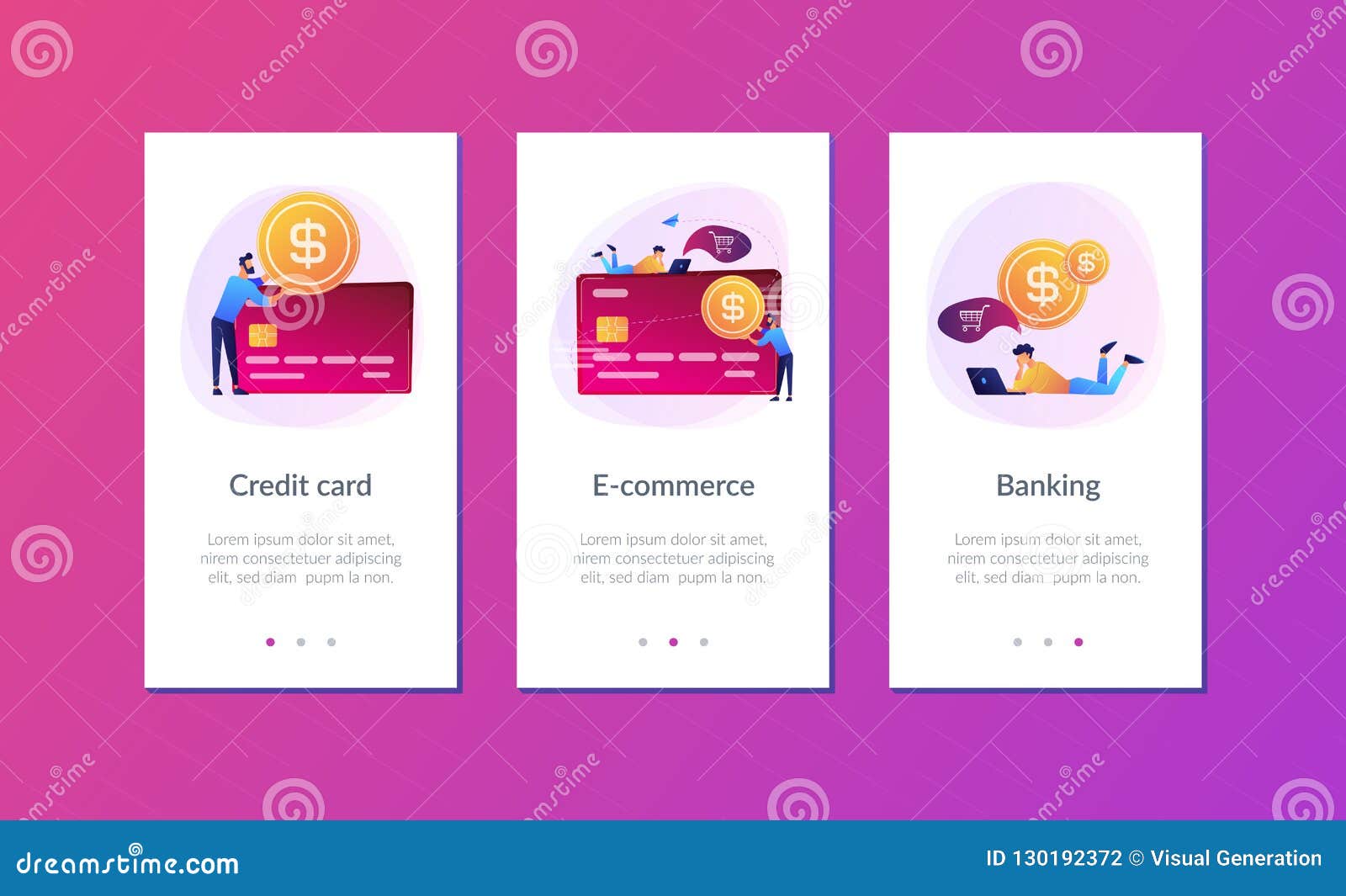 Credit Card App Interface Template. Stock Vector - Illustration of ...