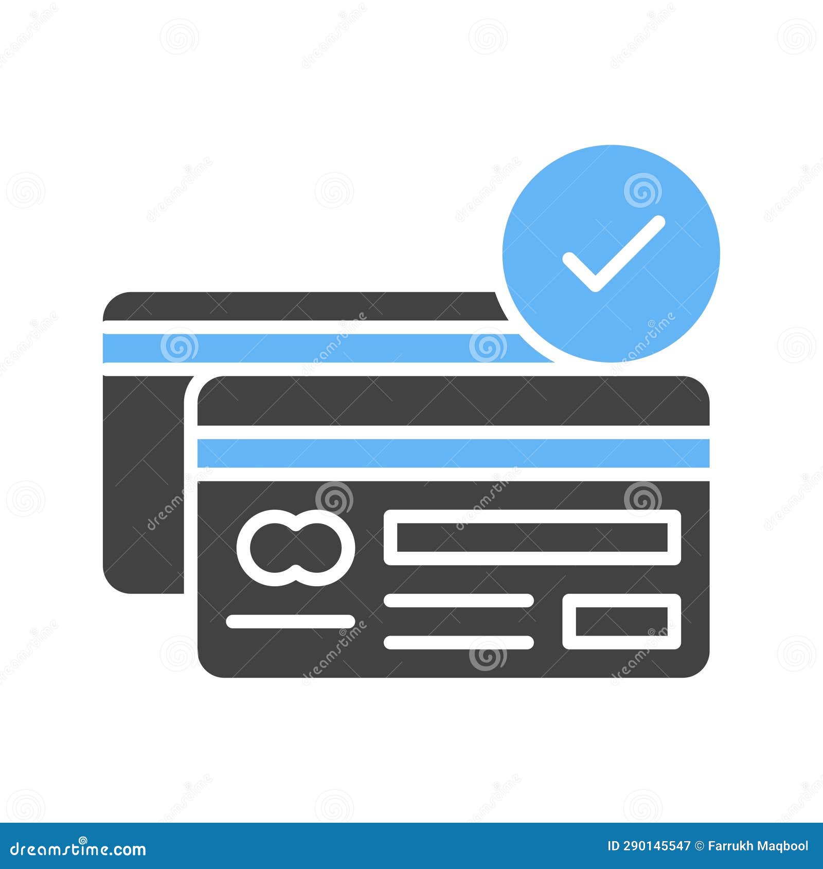 Credit Card Approved Icon Image. Stock Vector - Illustration of line ...