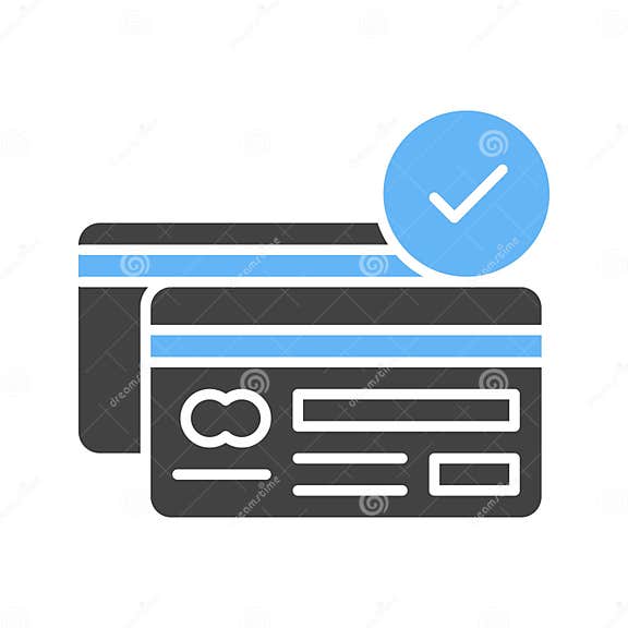Credit Card Approved Icon Image. Stock Vector - Illustration of line ...
