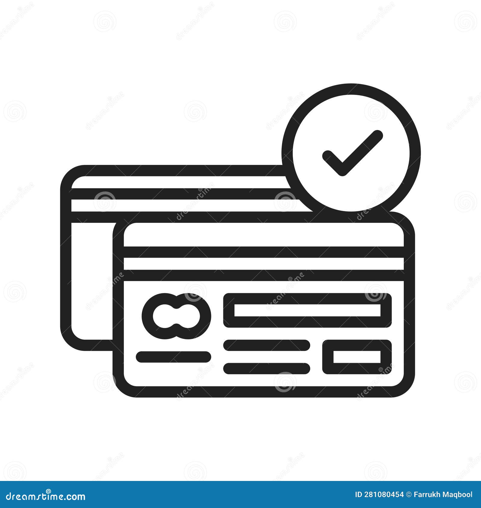 Credit Card Approved Icon Image. Stock Vector - Illustration of ...
