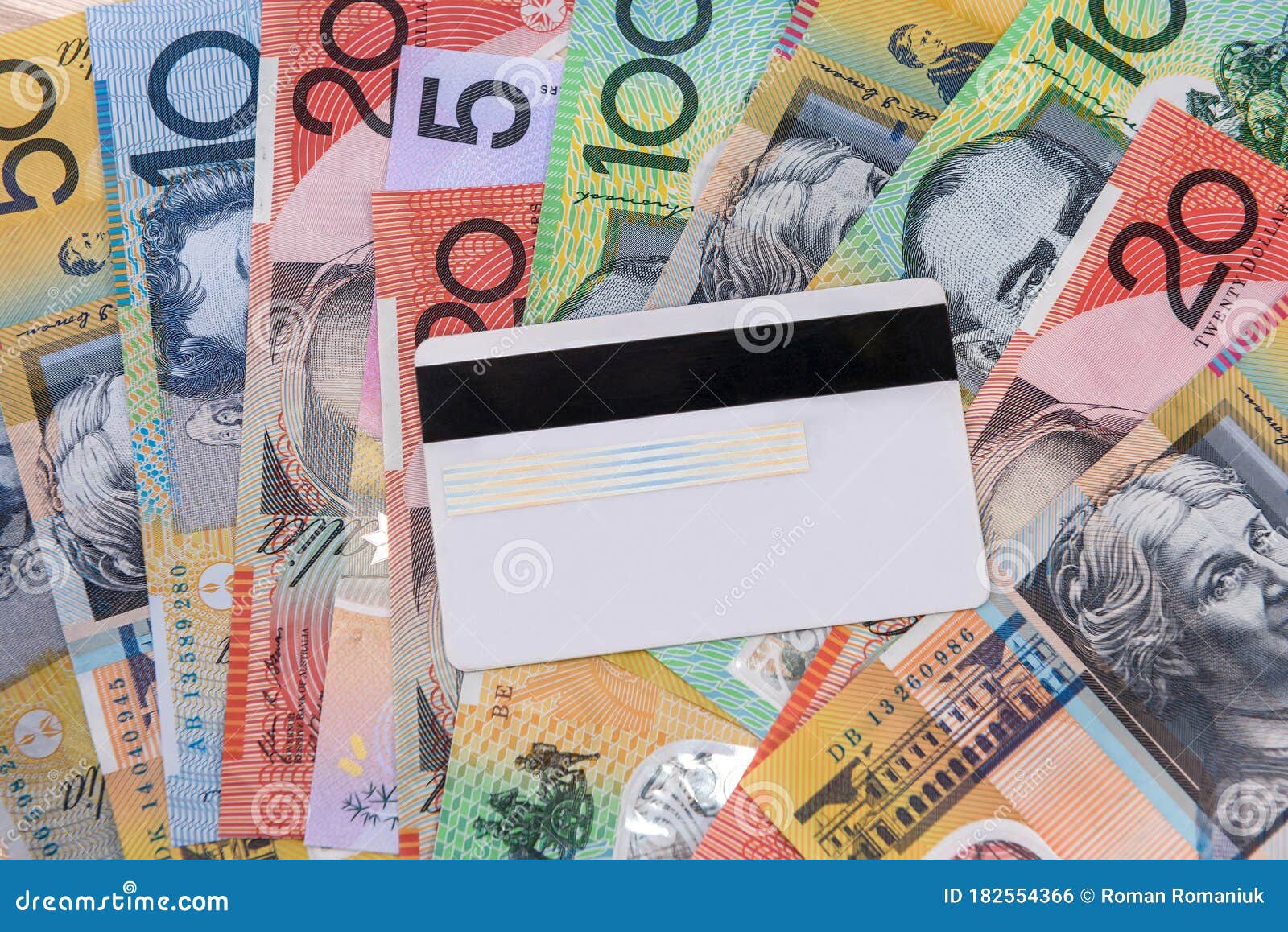 Credit Card on Australian Dollar Close Up Stock Photo - Image of ...