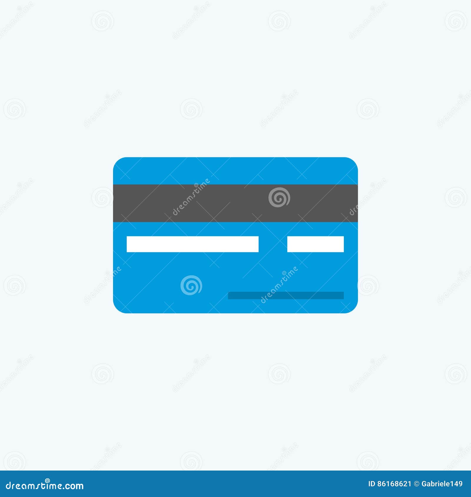 Credit Card Back Icon. stock illustration. Illustration of symbol ...