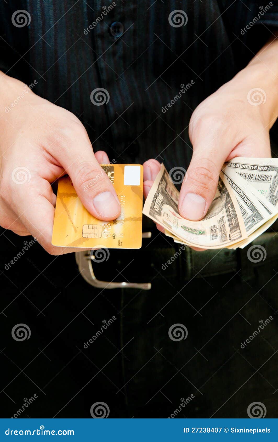 Credit card and cash stock image. Image of cash, check - 27238407