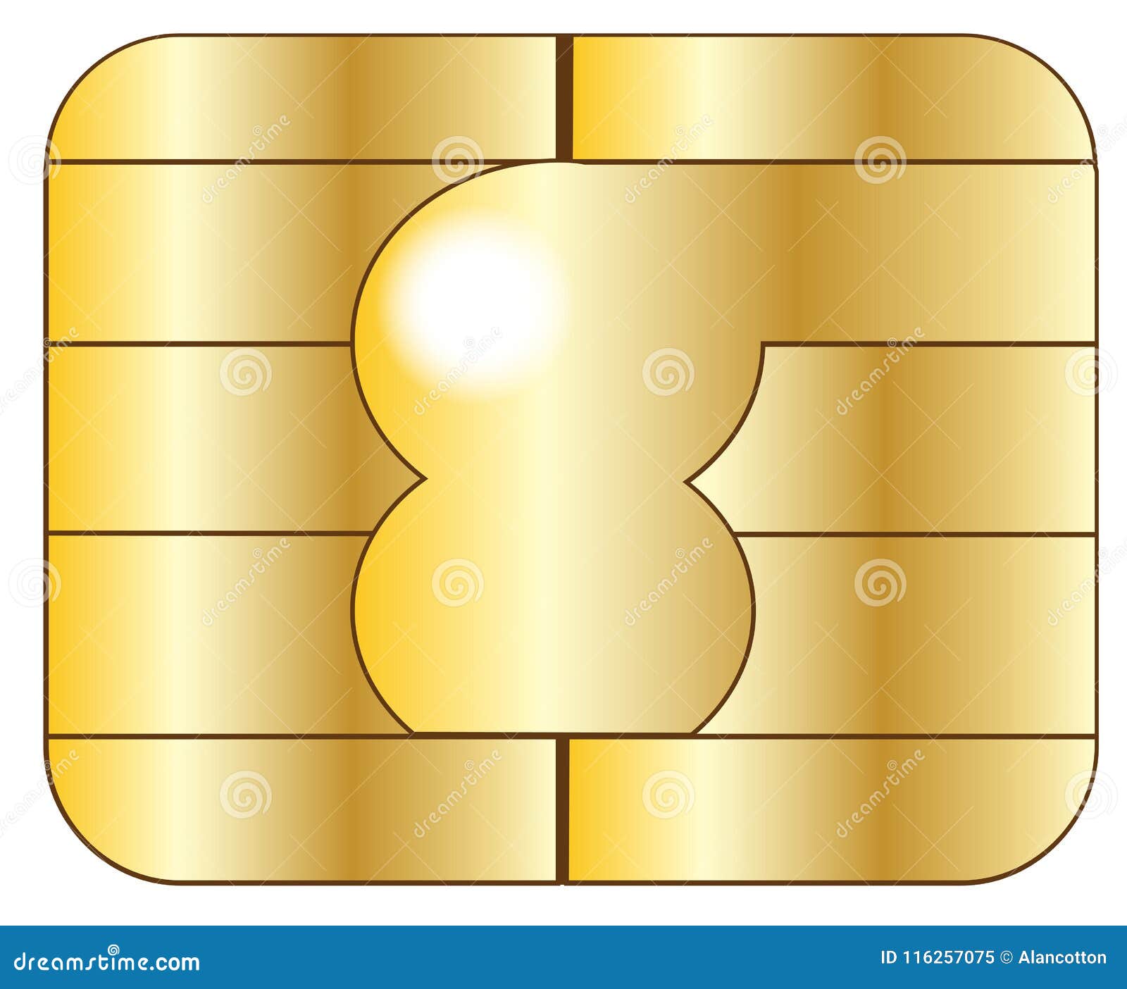 Credit Card Chip stock vector. Illustration of bank - 116257075