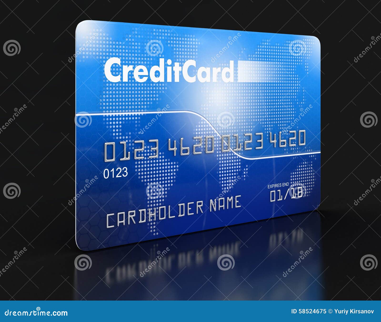 Credit Card (clipping Path Included) Stock Illustration - Illustration ...