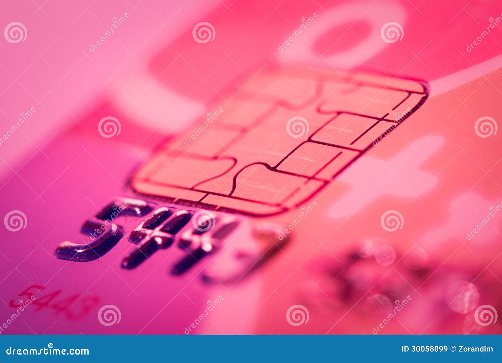 Credit Card Close Up Color Red Light Stock Image - Image of marking ...