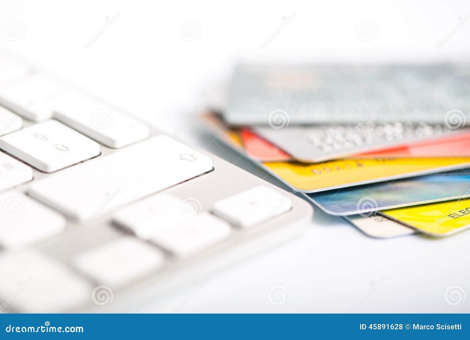 Credit Card on a Computer Keyboard Stock Photo - Image of credit ...