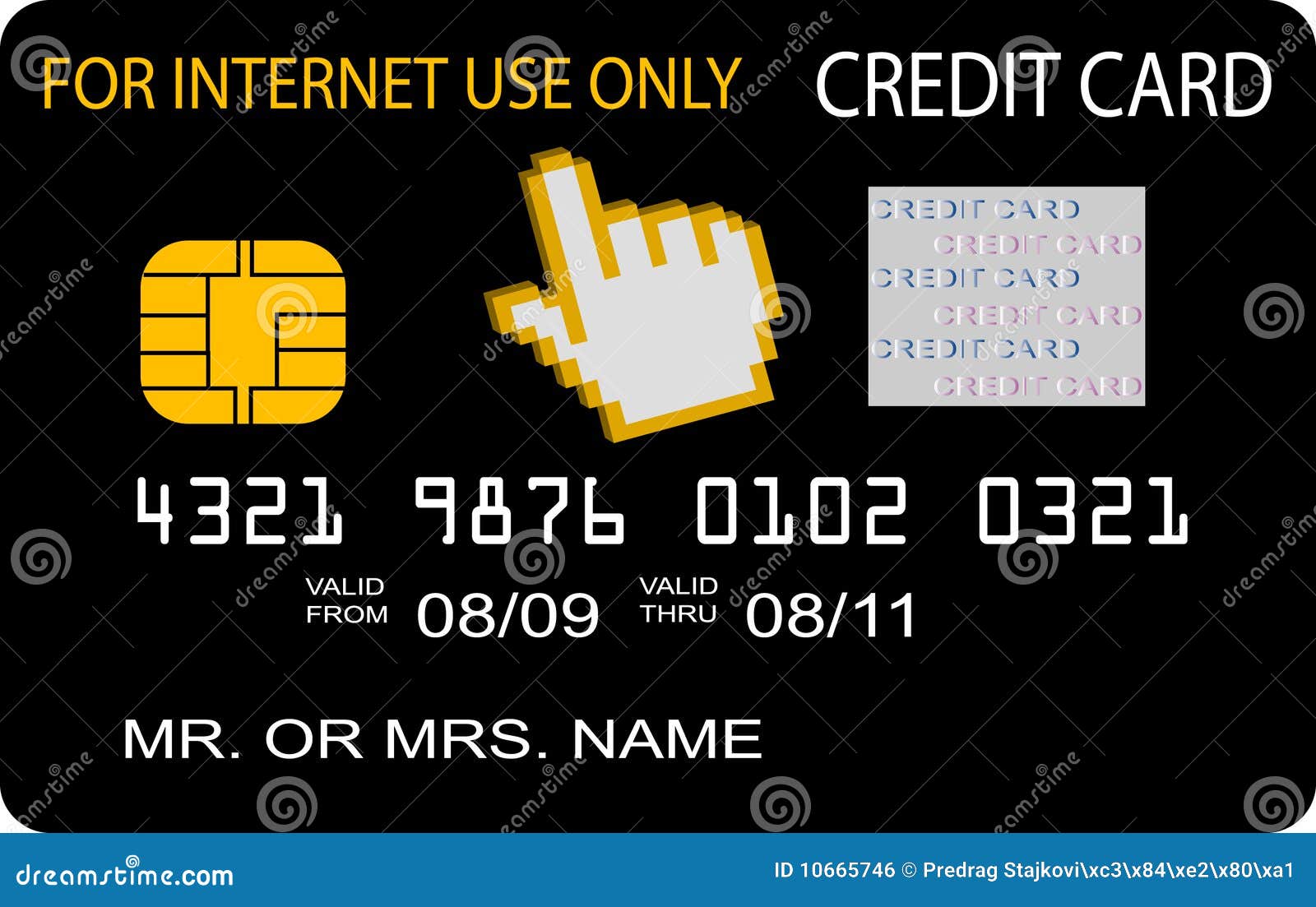 Credit Card Concept for Internet Use only Stock Vector - Illustration ...