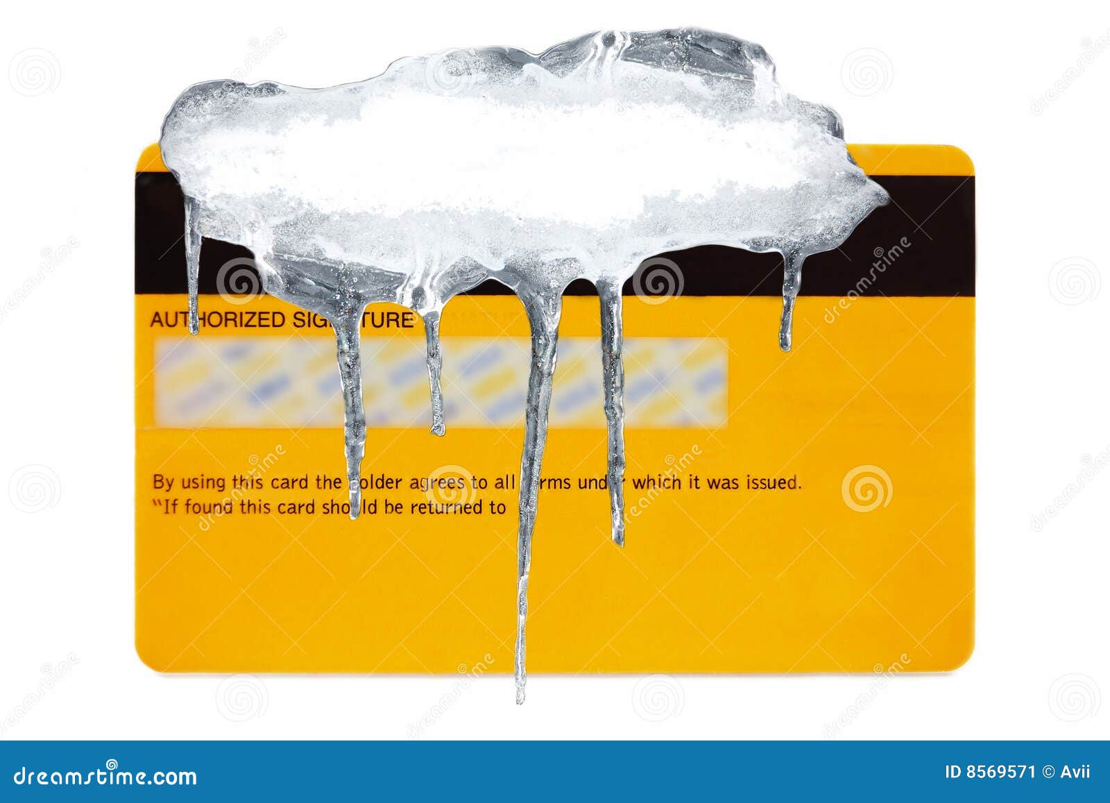 Credit Card Covered with Ice Stock Image - Image of frustration ...