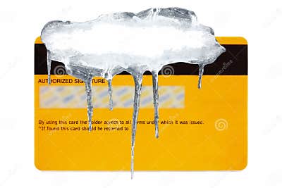 Credit Card Covered with Ice Stock Image - Image of frustration ...