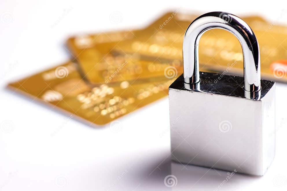Credit Card Data Security Concept. Data Encryption on Credit Card Stock ...